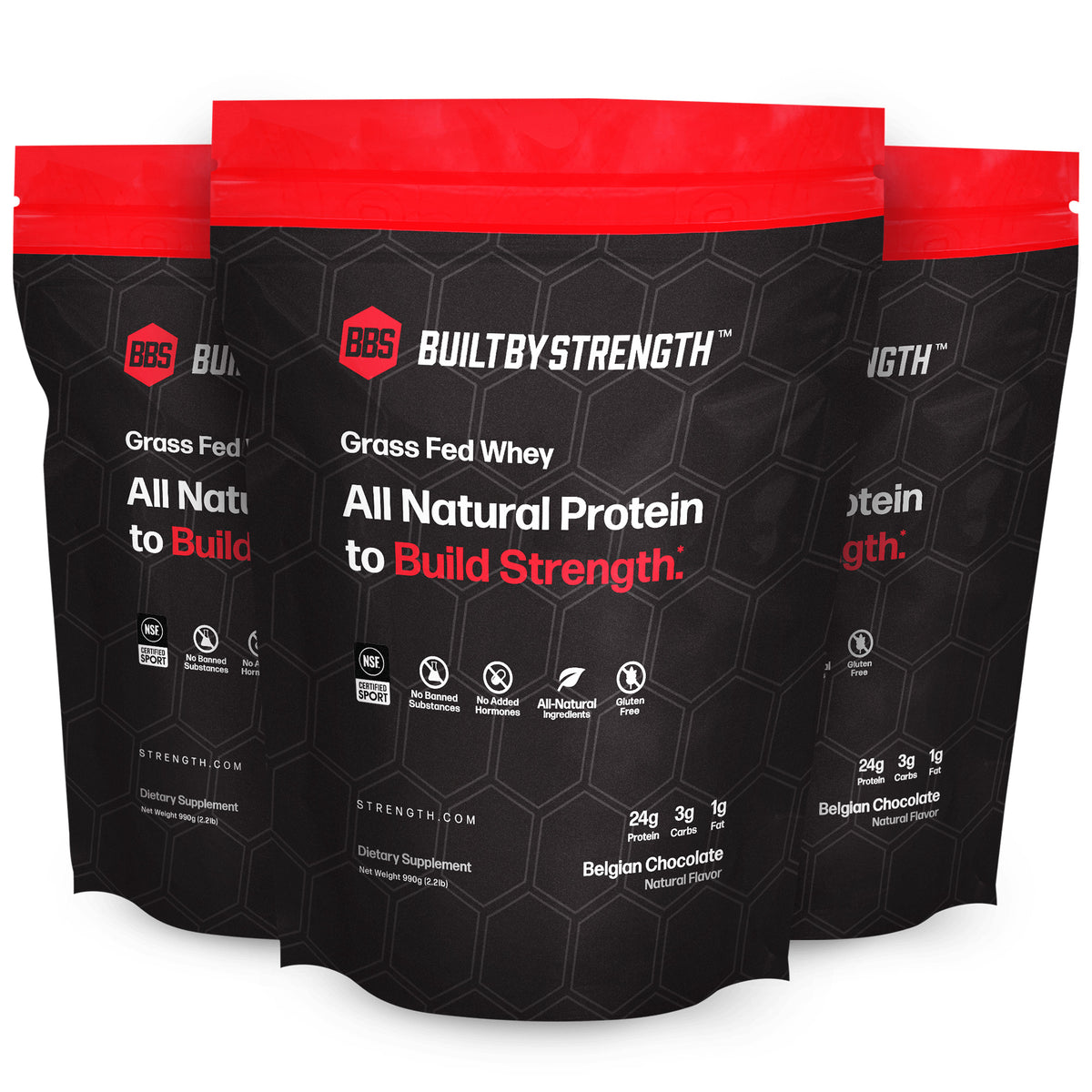 BuiltByStrength Grass-Fed Whey Protein – JackedPack